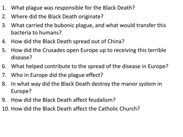 Medieval Europe Lesson 6 - The Black Death | PPT