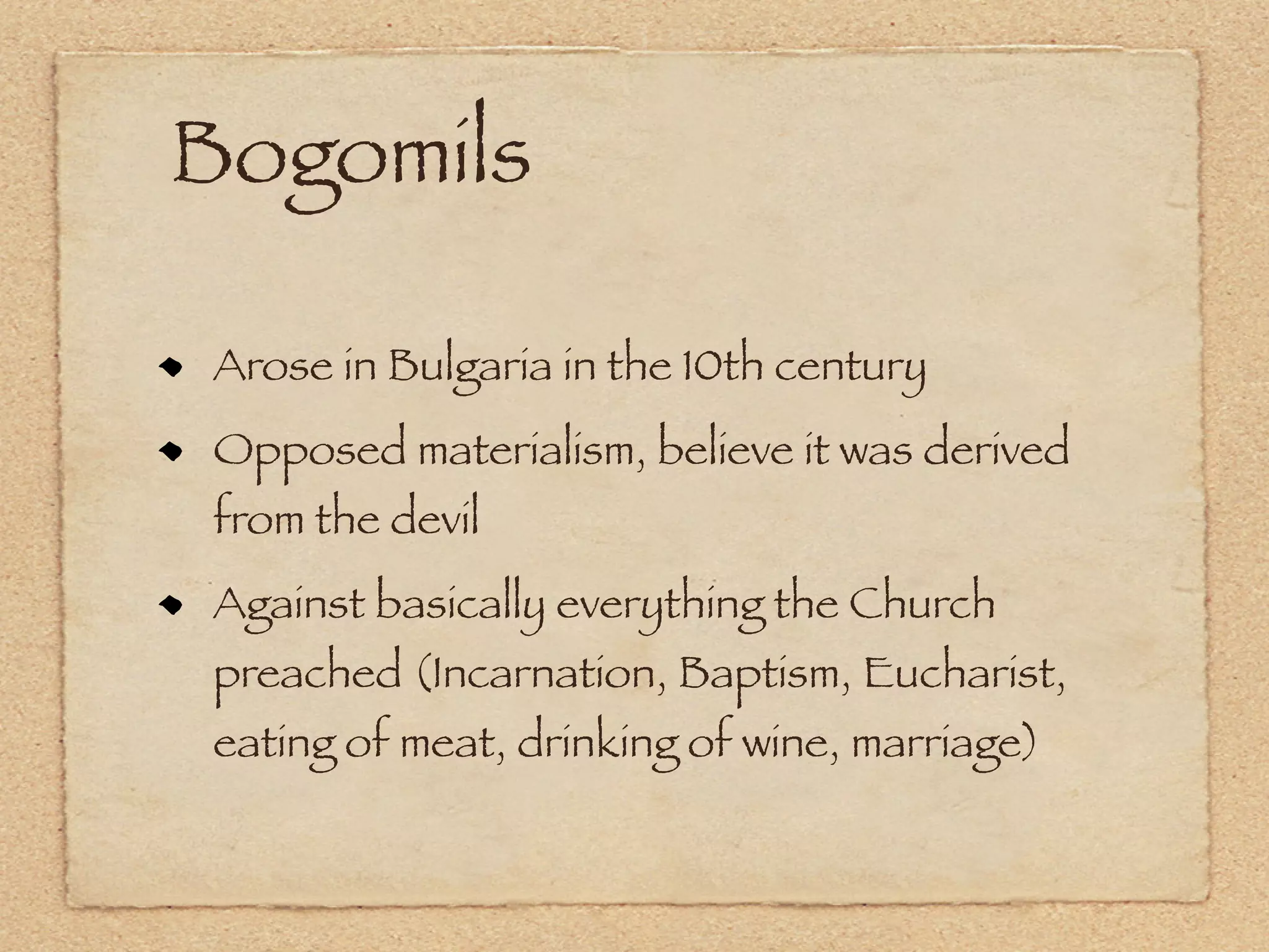 Medieval Heresies | KEY