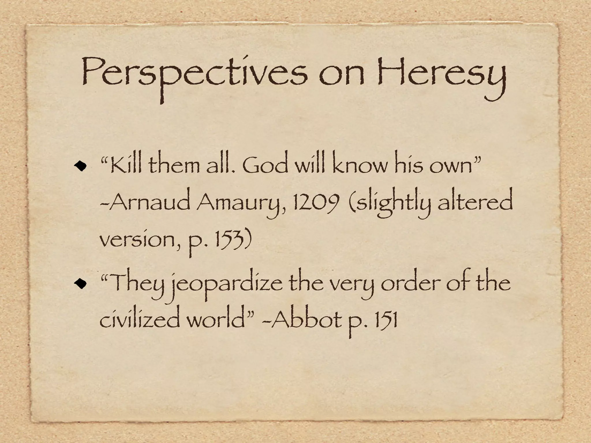 Medieval Heresies | PPT
