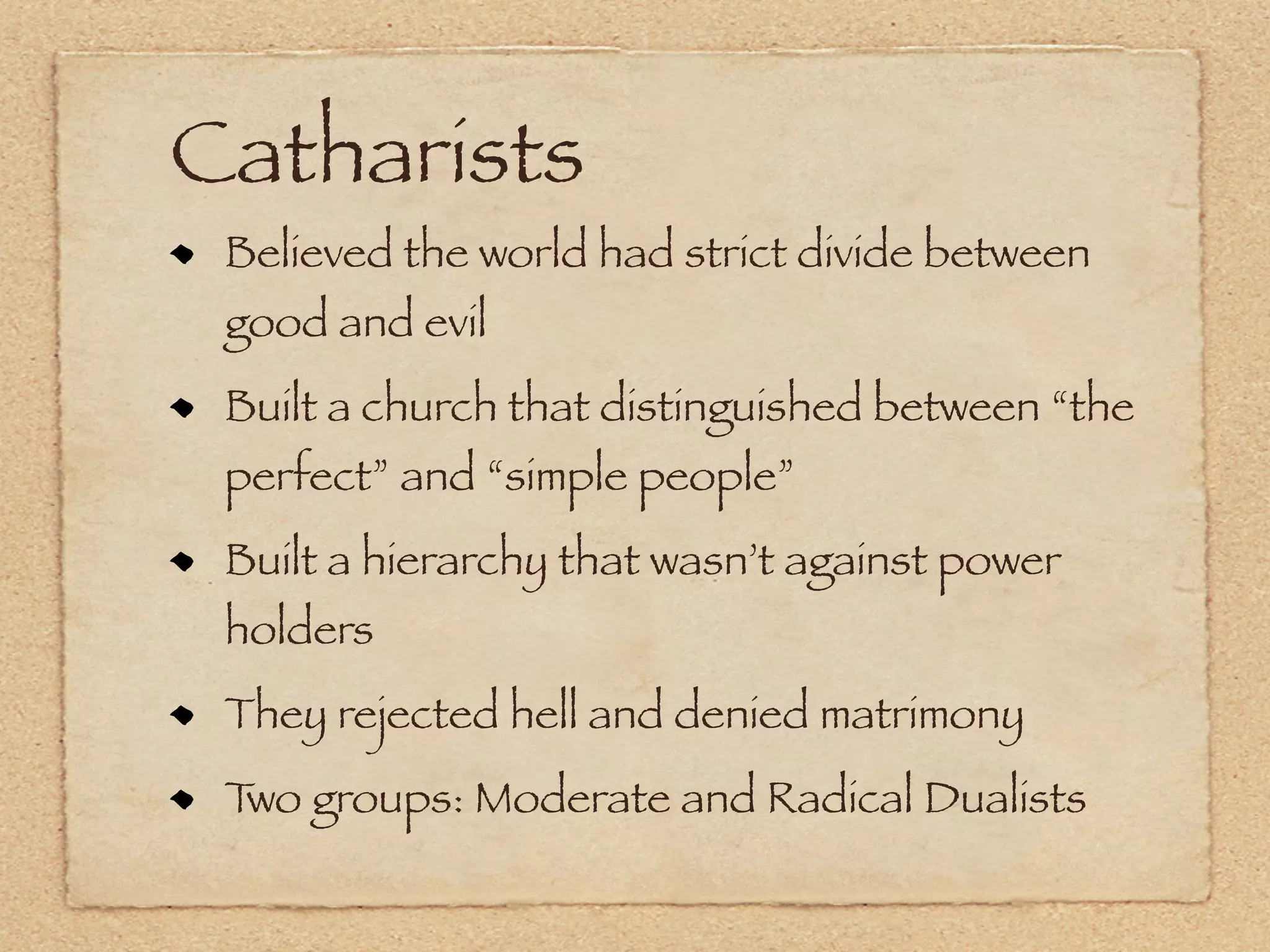 Medieval Heresies | KEY