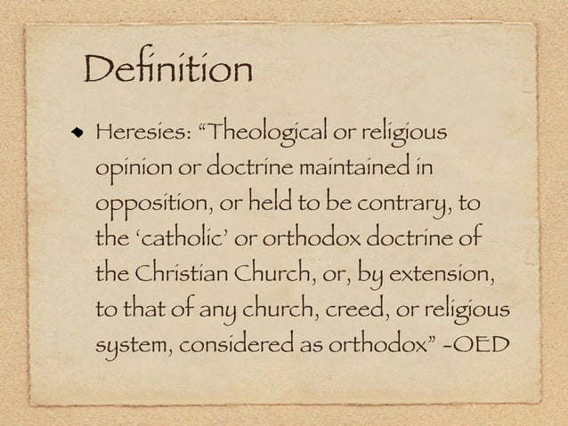 Medieval Heresies | PPT