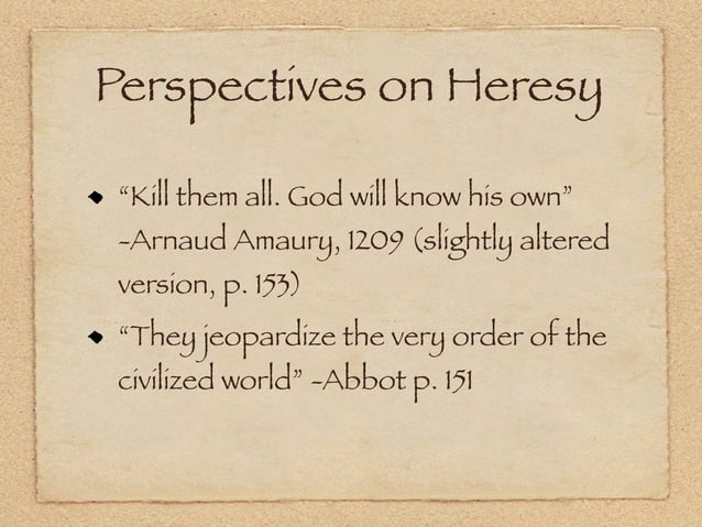 Medieval Heresies | PPT