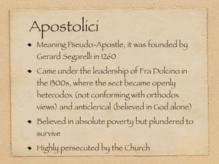 Medieval Heresies | KEY