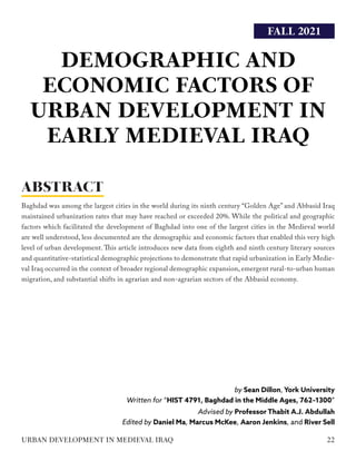 Medieval Iraq Demographic Factors Yale Historical Review | PDF