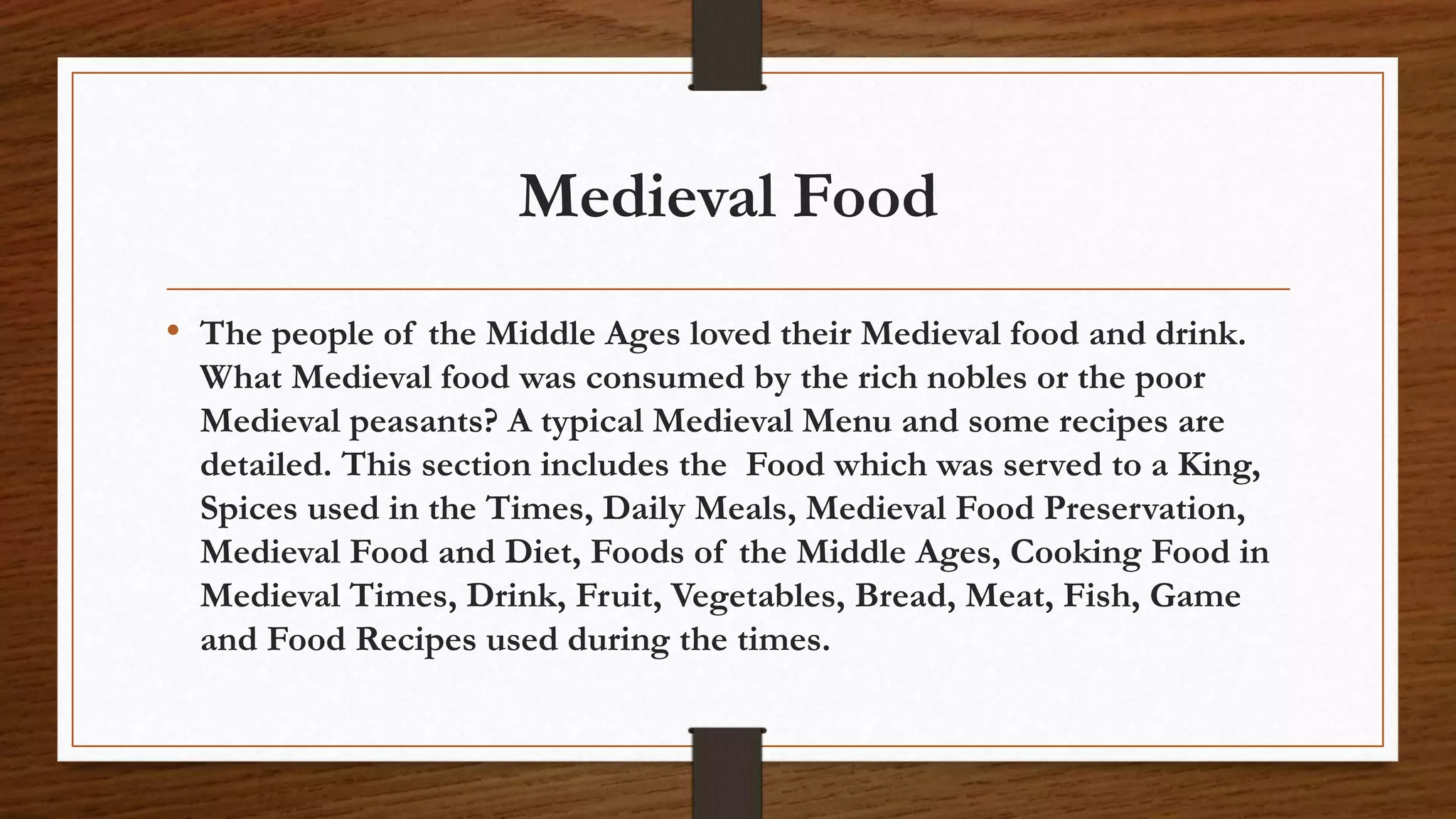 Medieval life and times | PPTX