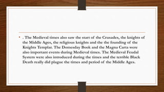 Medieval life and times | PPTX