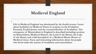 Medieval life and times | PPTX