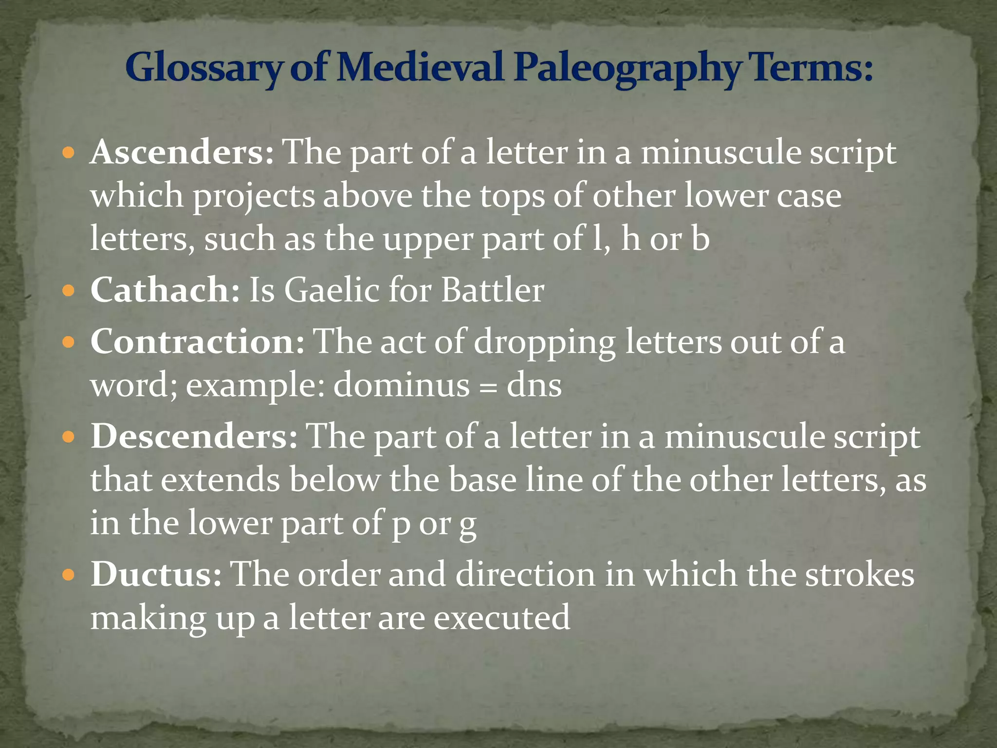 Medieval manuscripts | PPSX