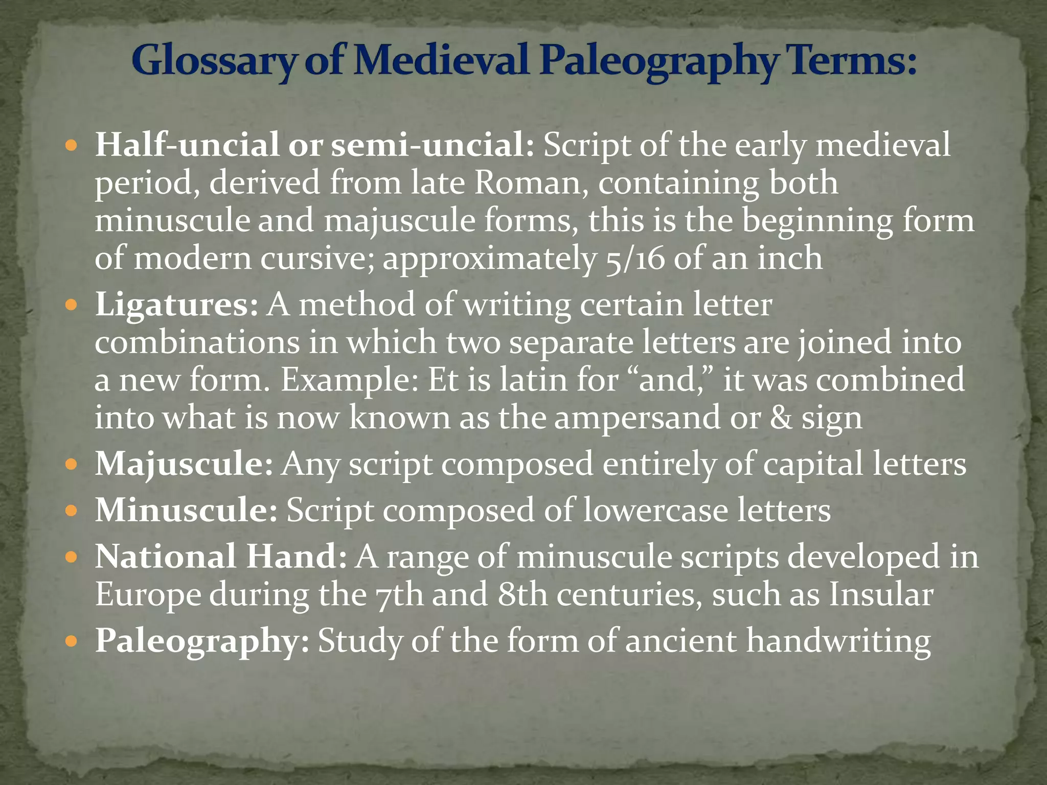 Medieval manuscripts | PPSX