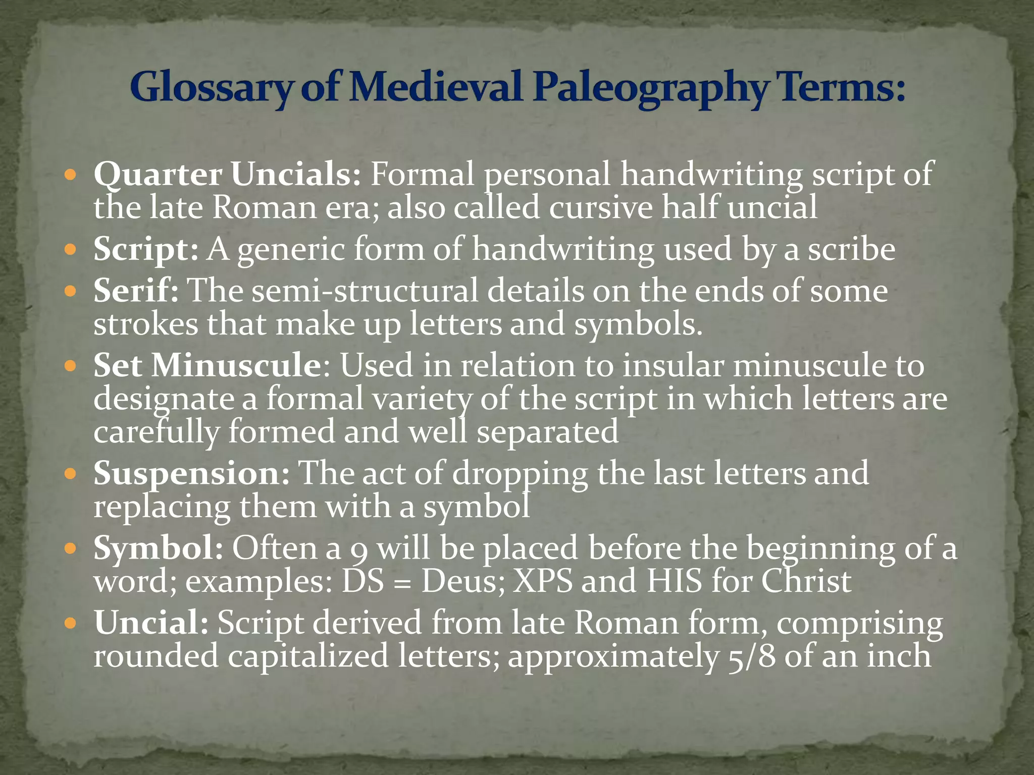 Medieval manuscripts | PPSX