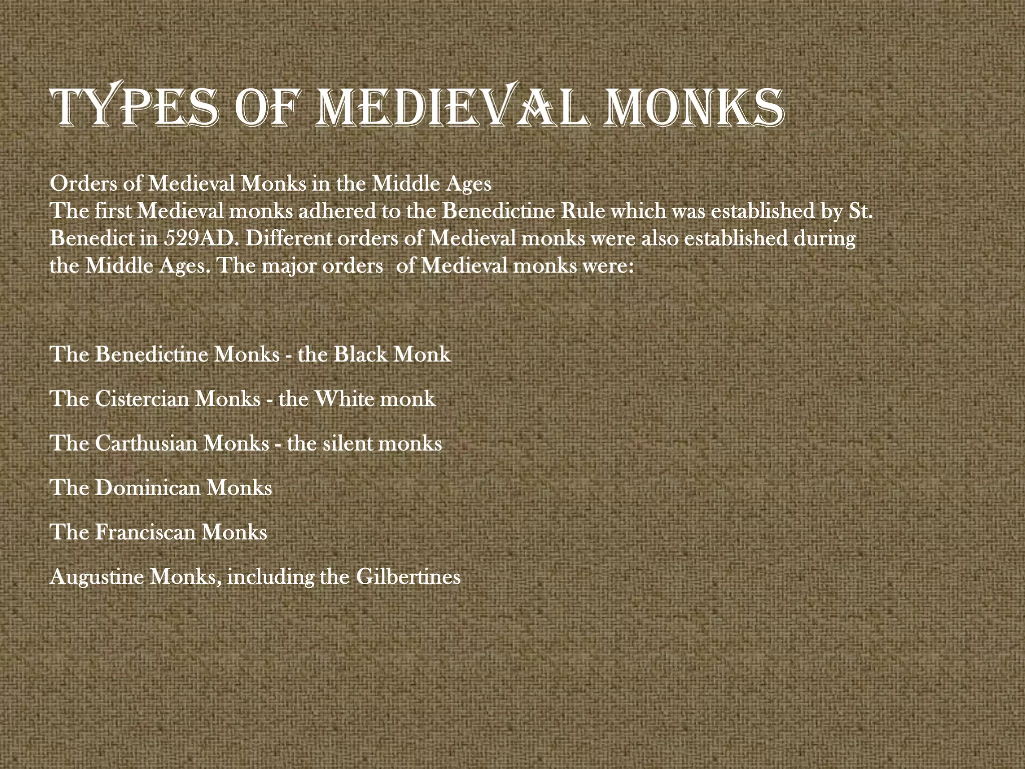 Medieval monks ellen buckley | PDF