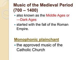 Medieval music | PPTX