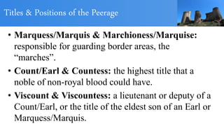 Medieval Nobility and Castles | PPTX