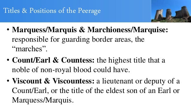 Medieval Nobility and Castles