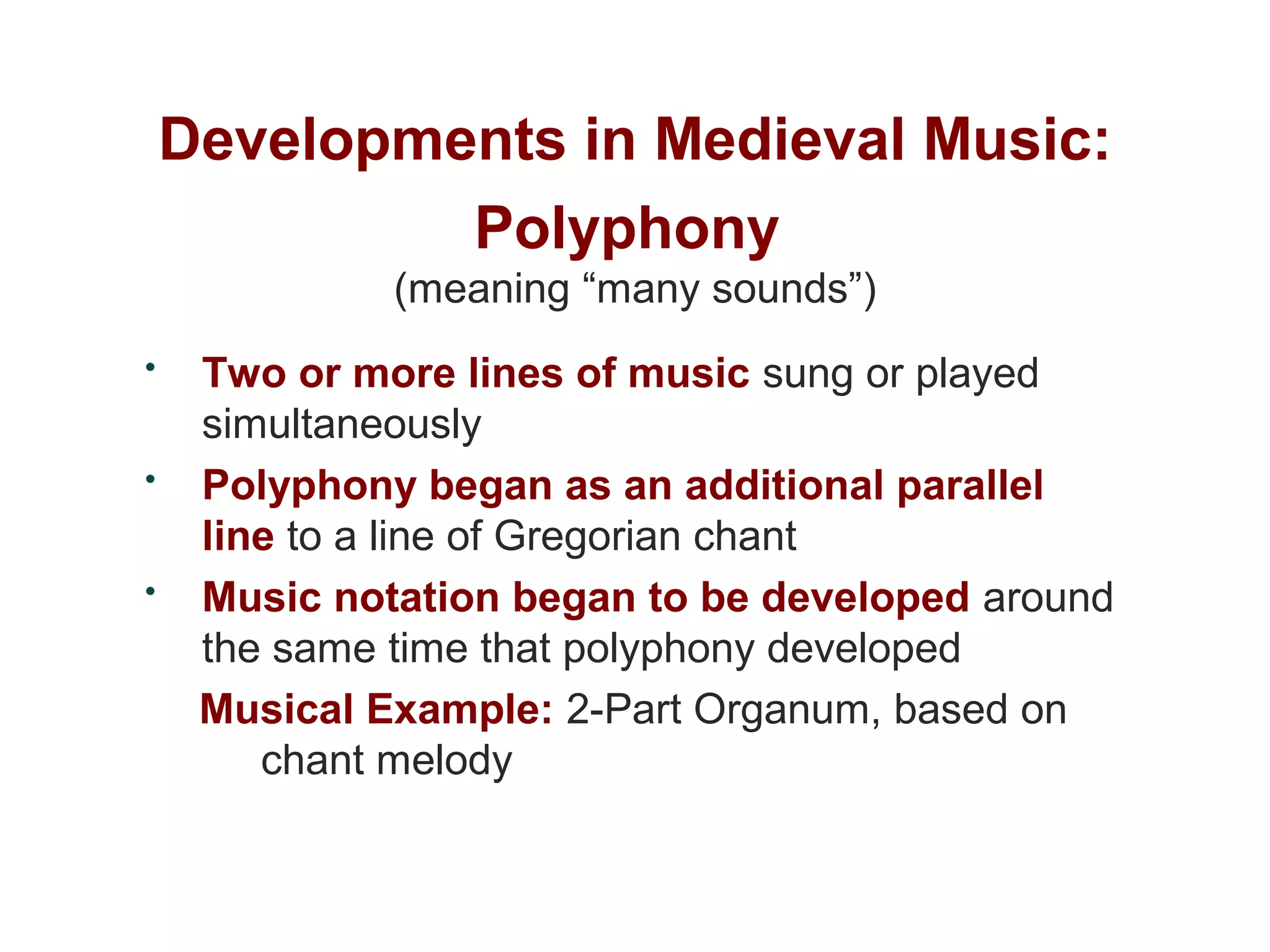 Music of the Medieval Period | PPT