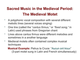 Music of the Medieval Period | PPT