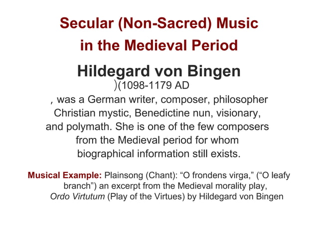 Music of the Medieval Period | PPT