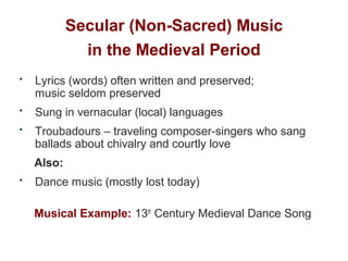 Music of the Medieval Period | PPT