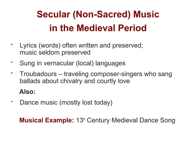 Music of the Medieval Period | PPT