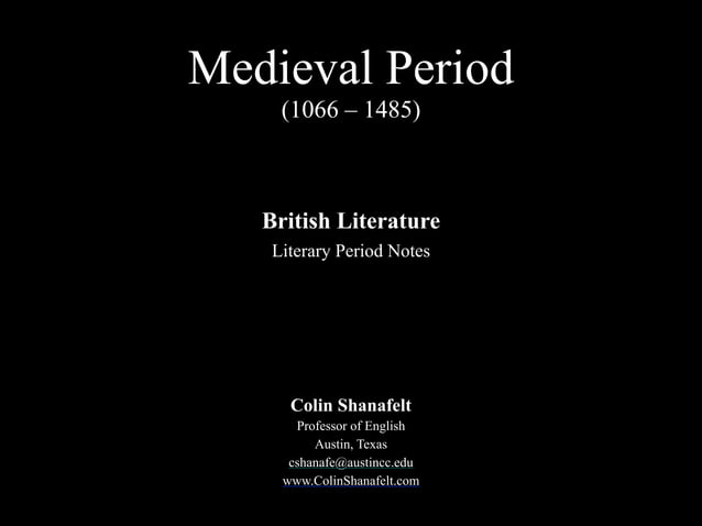 Medieval Period (British Literature) | PPT