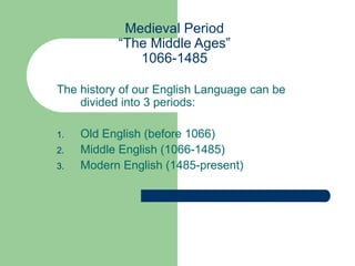 Introduction to the period of Medieval Period | PPT