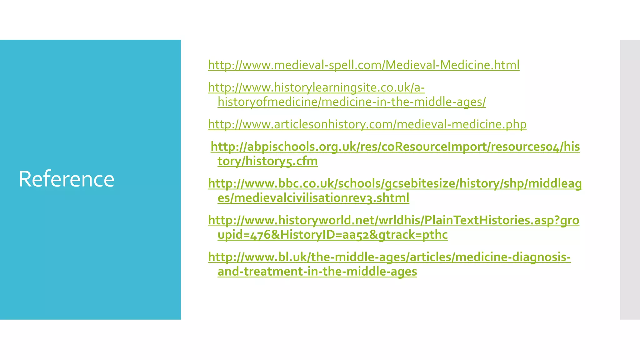 Medieval period medicine | PPTX