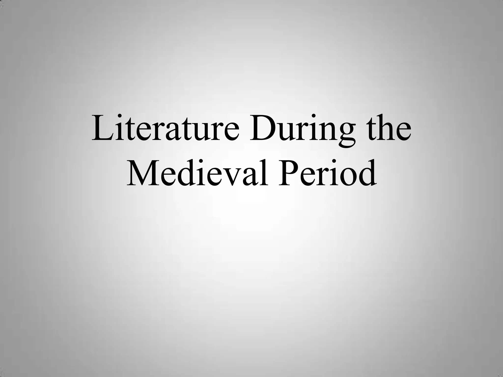 Medieval period powerpoint | PPT