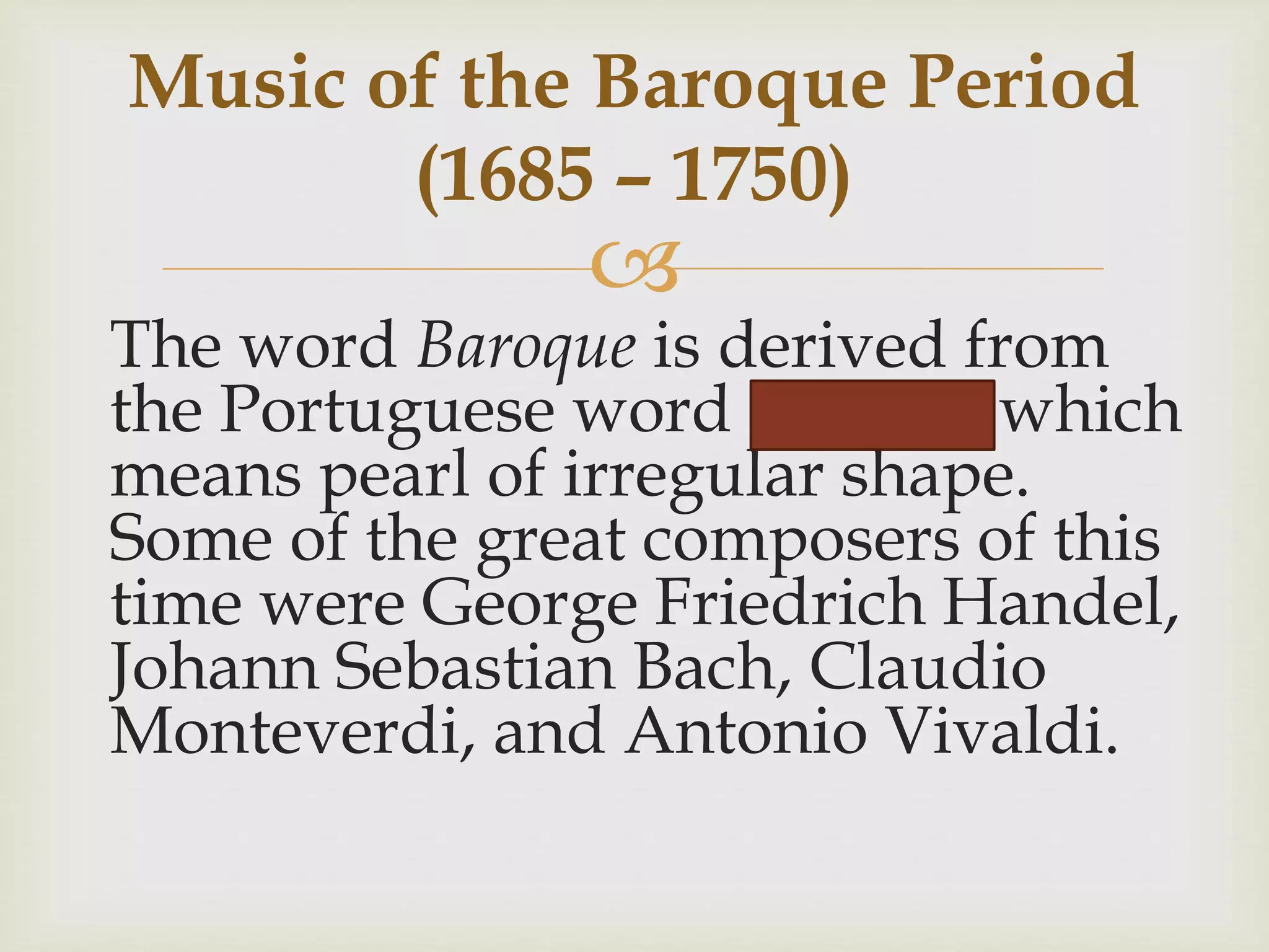 Medieval, renaissance and baroque period music quarter 1 | PPTX