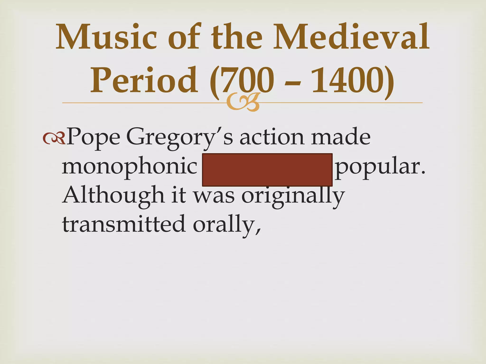 Medieval, renaissance and baroque period music quarter 1 | PPTX