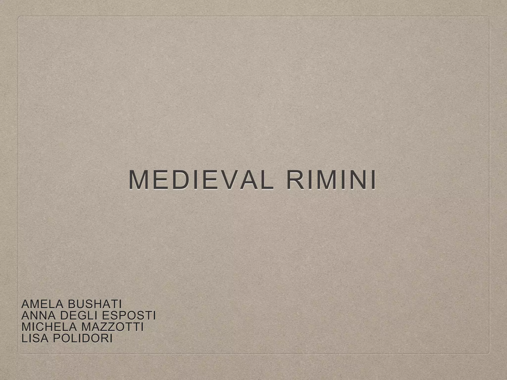 Medieval Rimini | PPT