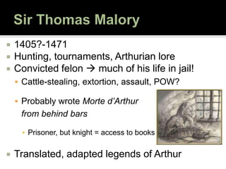 Medieval Romance/King Arthur | PPTX
