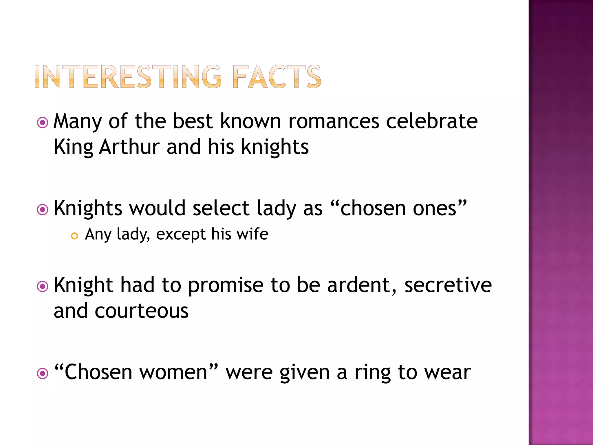 Medieval romance | PPTX