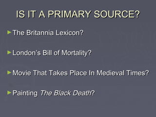 Bubonic Plague Slides | PPT