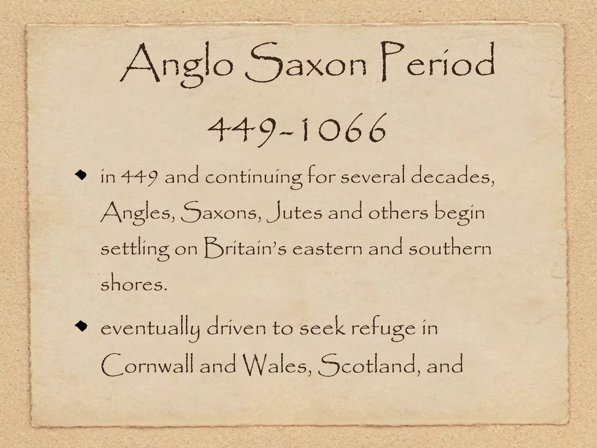 Anglo-Saxon/Medieval slideshow | KEY