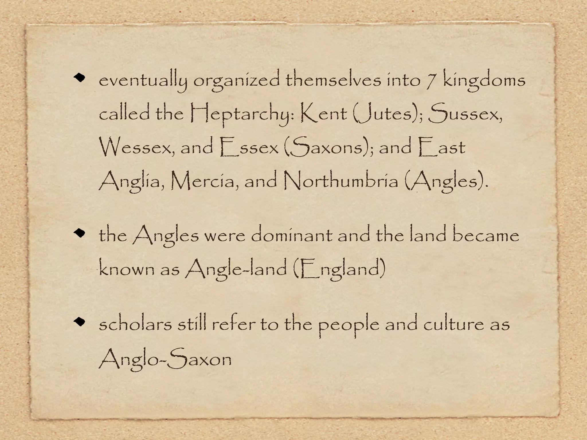 Anglo-Saxon/Medieval slideshow | KEY