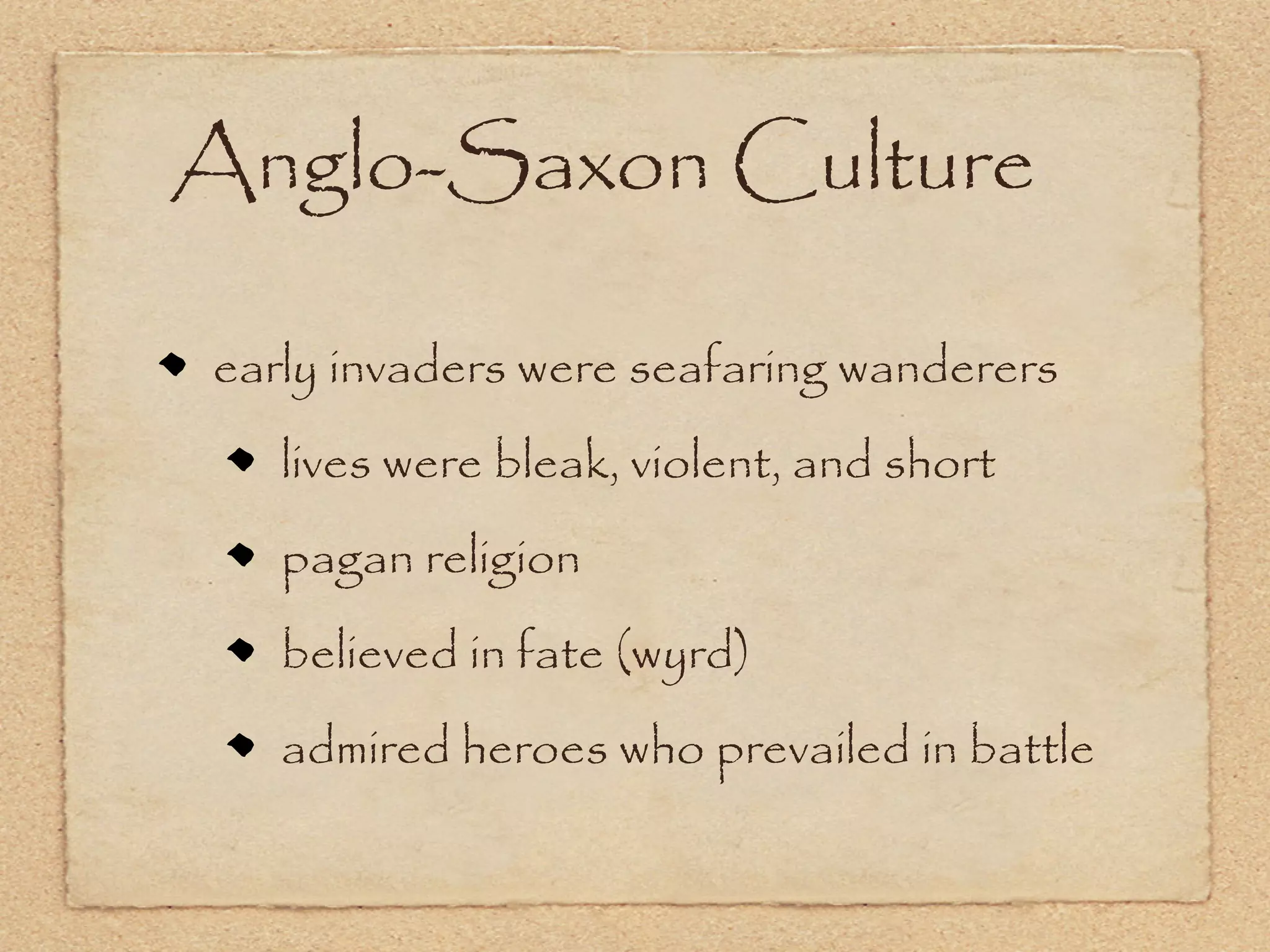 Anglo-Saxon/Medieval slideshow | KEY