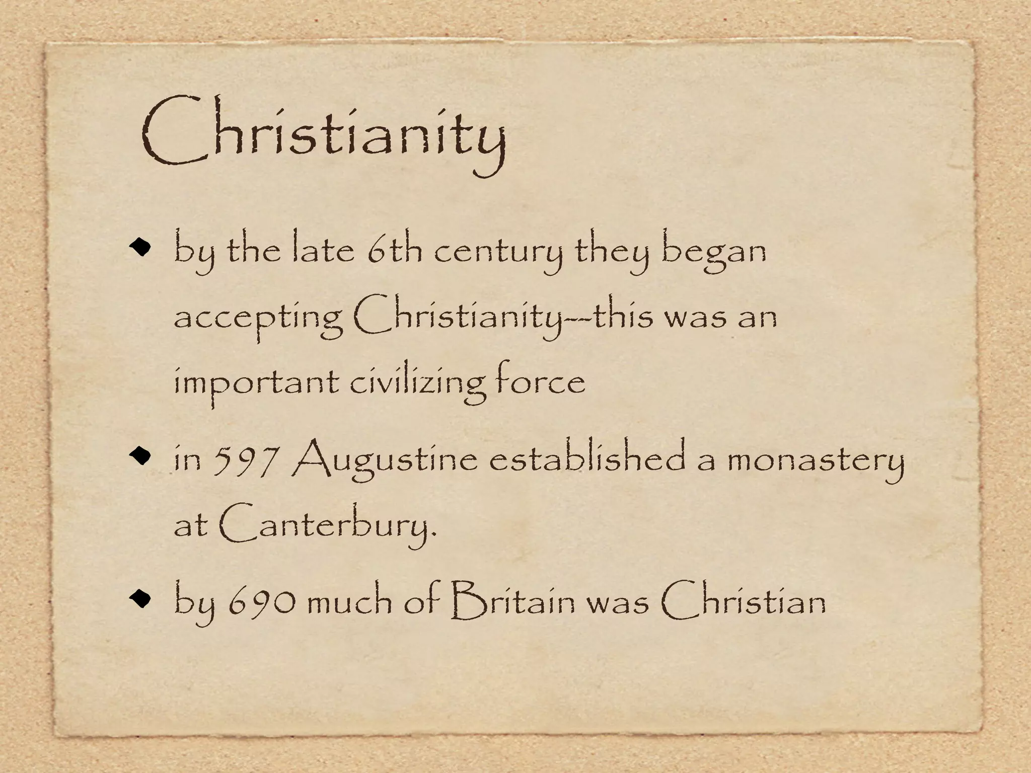 Anglo-Saxon/Medieval slideshow | KEY