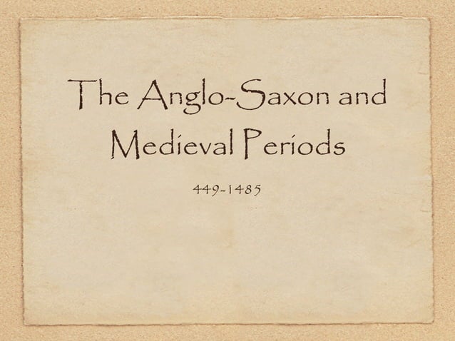 Anglo-Saxon/Medieval slideshow | KEY