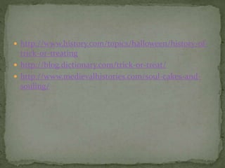 Medieval Souling at Halloween | PPTX