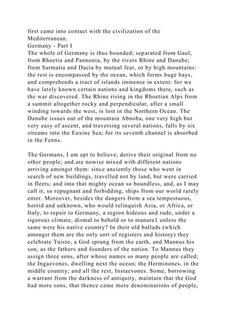 Medieval Sourcebook Tacitus Germania, trans. Thomas GordonInt.docx