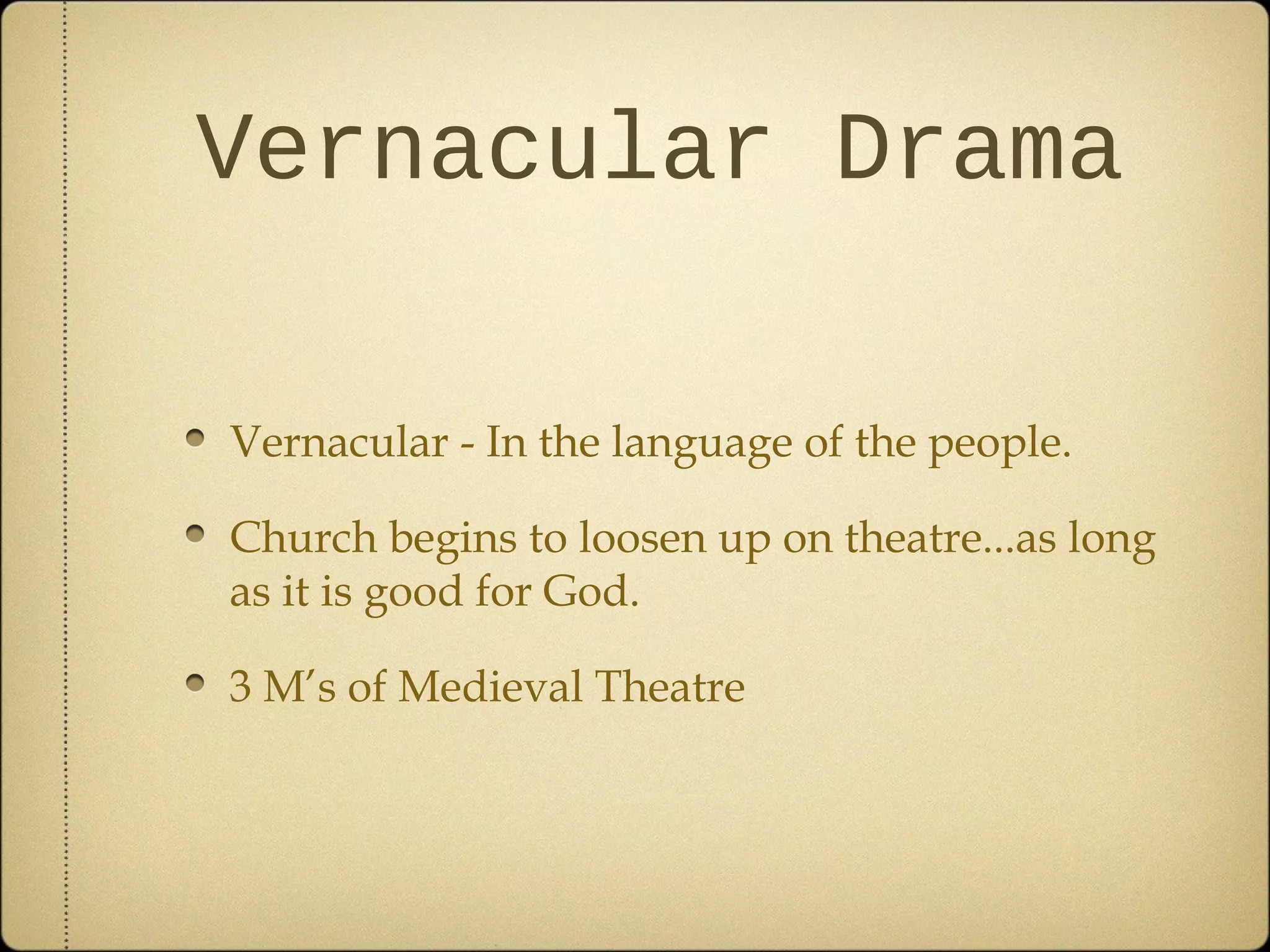 Medieval Theatre - Theatre I | PPT | Christianity | Religion & Spirituality