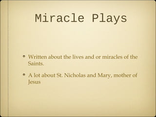 Medieval Theatre - Theatre I | PPT