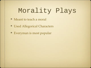 Medieval Theatre - Theatre I | PPT