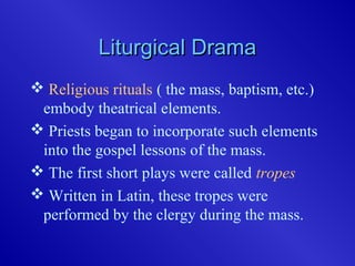 Medieval theatre | PPT | Theater | Fine Art