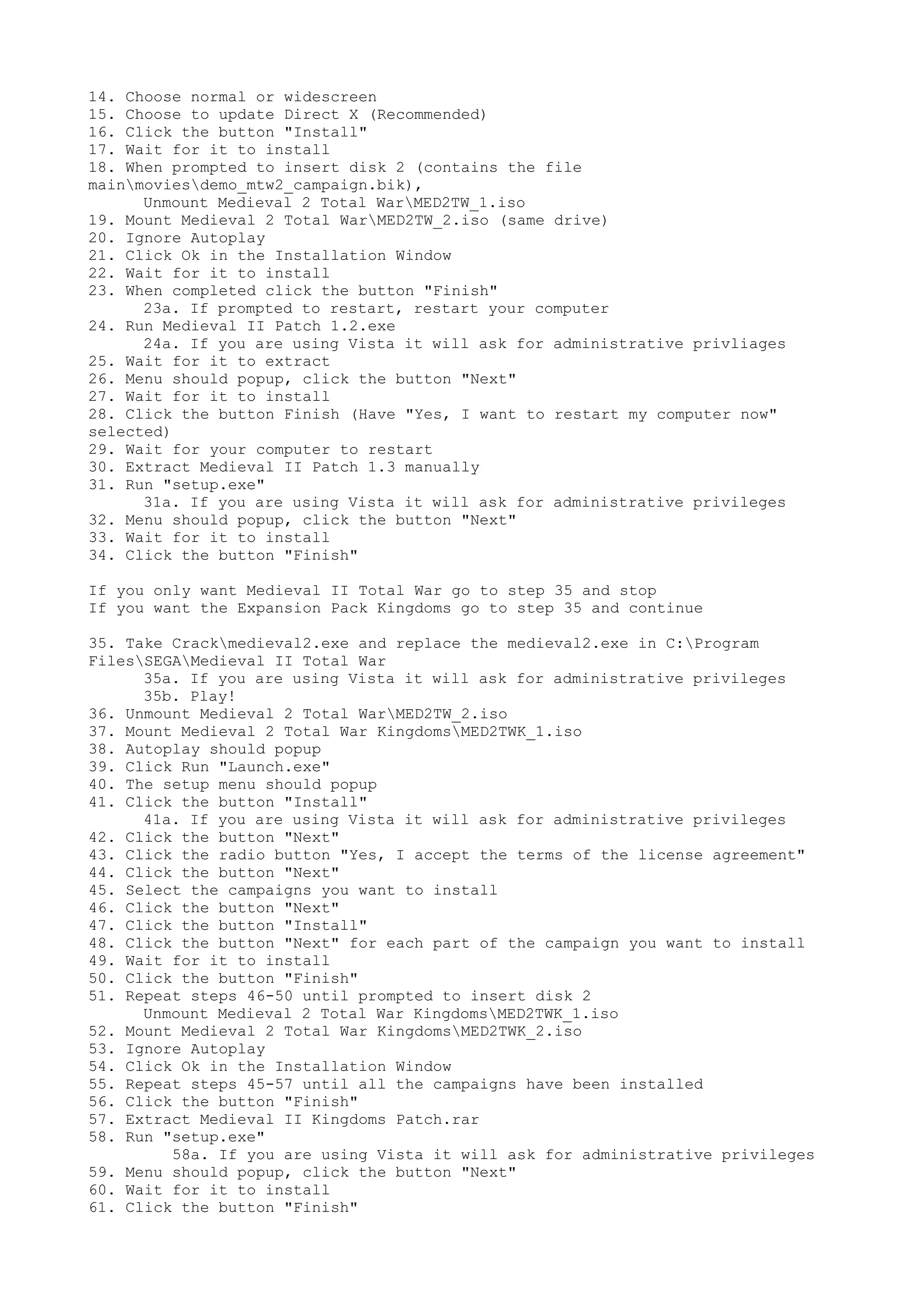 Medieval total war info | TXT | Computing | Technology & Computing