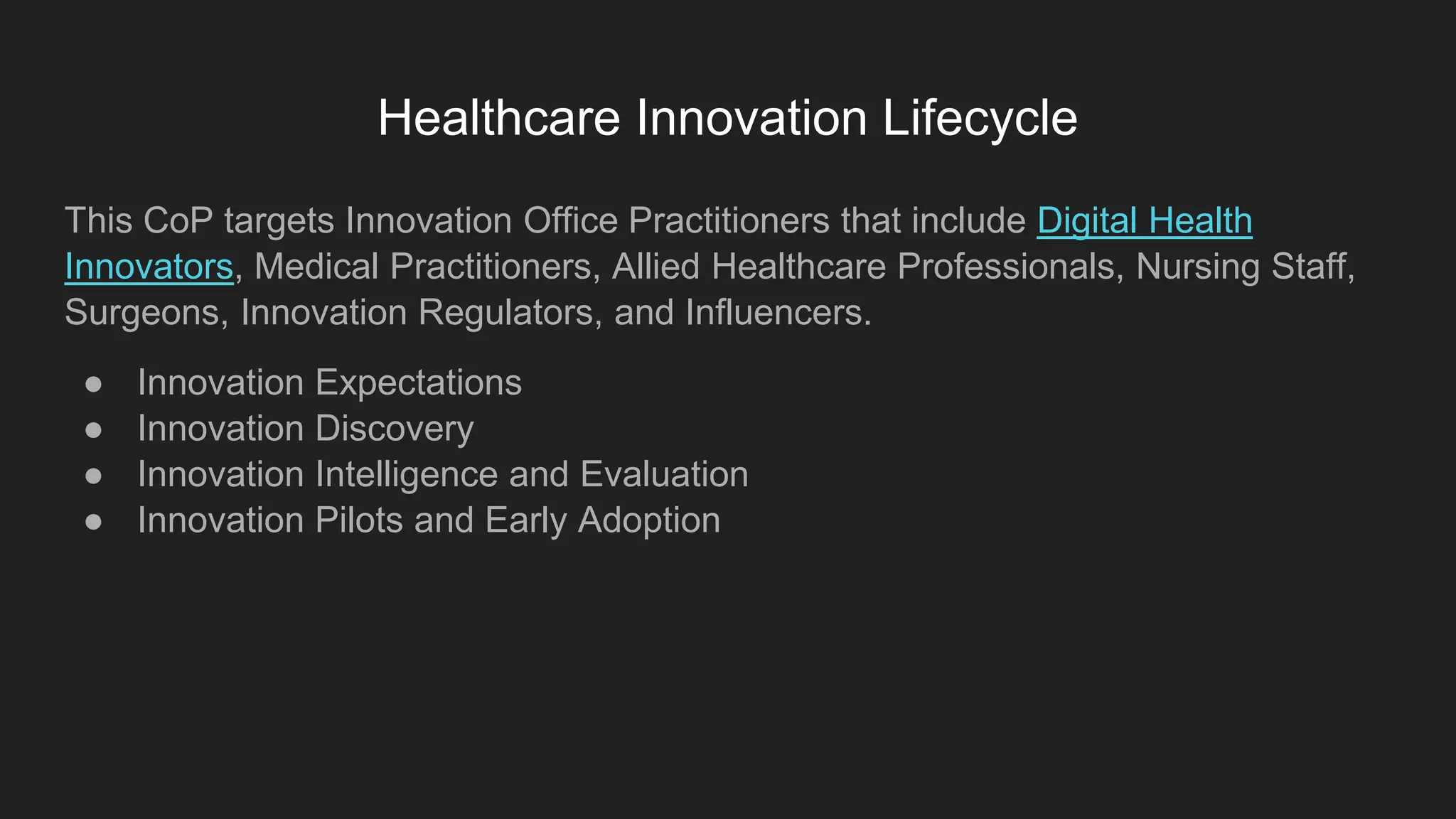 Medigy- Healthcare Innovation Lifecycle .pptx