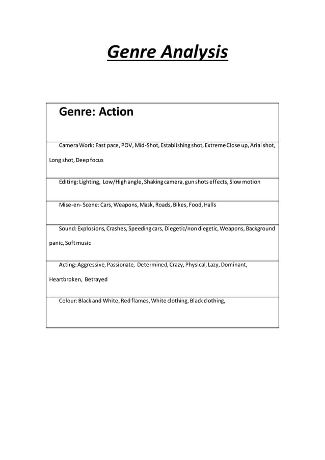 Genre Analysis | PDF