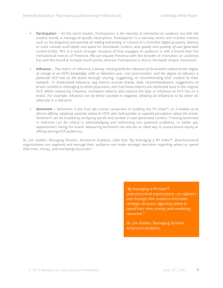 The Physician Value Index: A Framework for Optimizing Marketing Performance and Spend in the ...