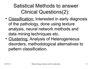 Medical Image Analysis and Its Application | PPT