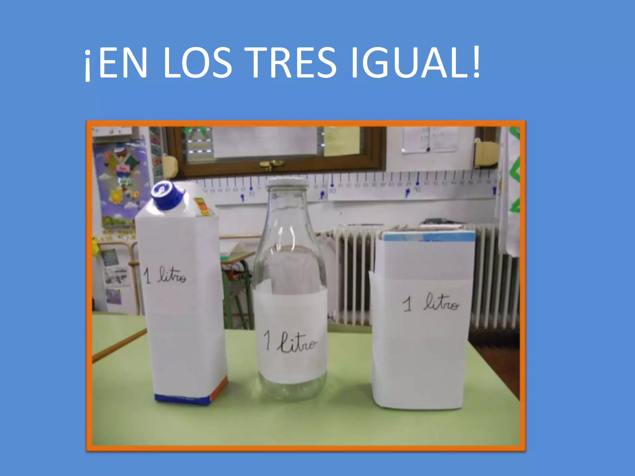 Medimos con litros. Medida de Capacidad en Primer Ciclo de Primaria. | PPTX